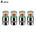 Agiufgs 4 Pack Tire Pressure Monitor Valve, Color-Coded Pressure (Green ...