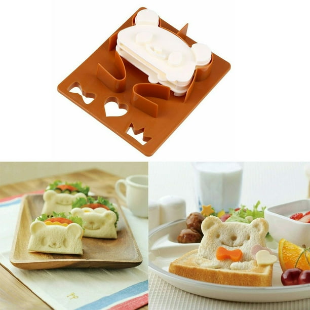 Roliyen Food DIY Sandwich Bear Bread Tool Baking Shaper Panda Cake ...