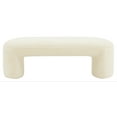 SAFAVIEH Couture Vivie Solid Faux Shearling Modern Bench, Ivory ...