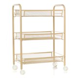 Metal 3/4/5-Tier Rolling Cart, Rolling Household Storage Cart to use in ...
