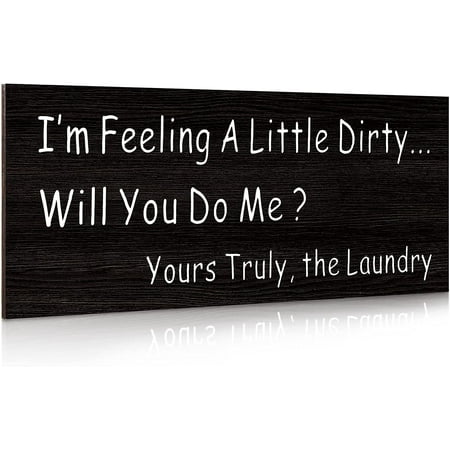 Laundry Wooden Sign I am Feeling a Little Dirty Laundry Sign Funny ...