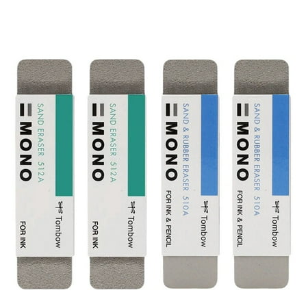 HISRFO 4 Pack Sand Eraser For Ink Removed Pencil And Ink Natural Eraser ...
