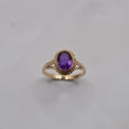 natural amethyst ring purple gemstone promise ring cushion cut February ...
