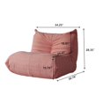 INSEUS Teddy Fabric Soft Single Sofa with Ottoman Pink - Walmart.com