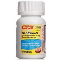 Rugby Senexon-S Generic for Senokot-S, Vegetable Laxative Tablets, 100 ...