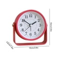 3.9x3.9 Inch Small Desk Alarm Clock, Silent Non Ticking Analog Table ...