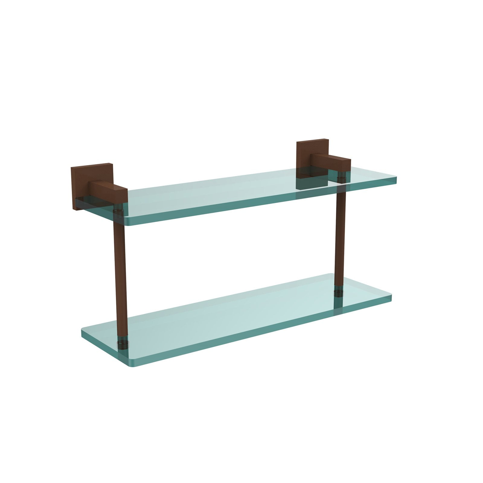 Montero Collection 16 Inch Two Tiered Glass Shelf - Walmart.com