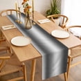 Gradient Gray Cotton Linen Table Runner Modern Minimalist Black Gray ...