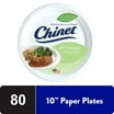 Chinet Classic White Paper Compartment Dinner Plates, 10 3/8”, 32 Count ...