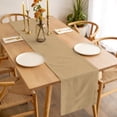 Beige Tan Dining Table Runner, Light Brown Solid Background Autumnal ...