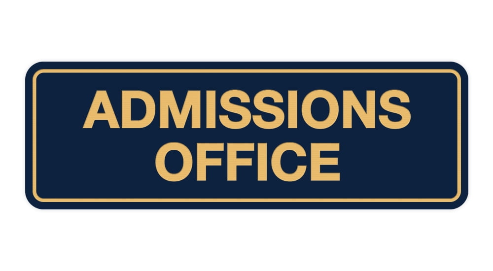 Standard Admissions Office Sign (Navy Blue/Gold) - Large - Walmart.com