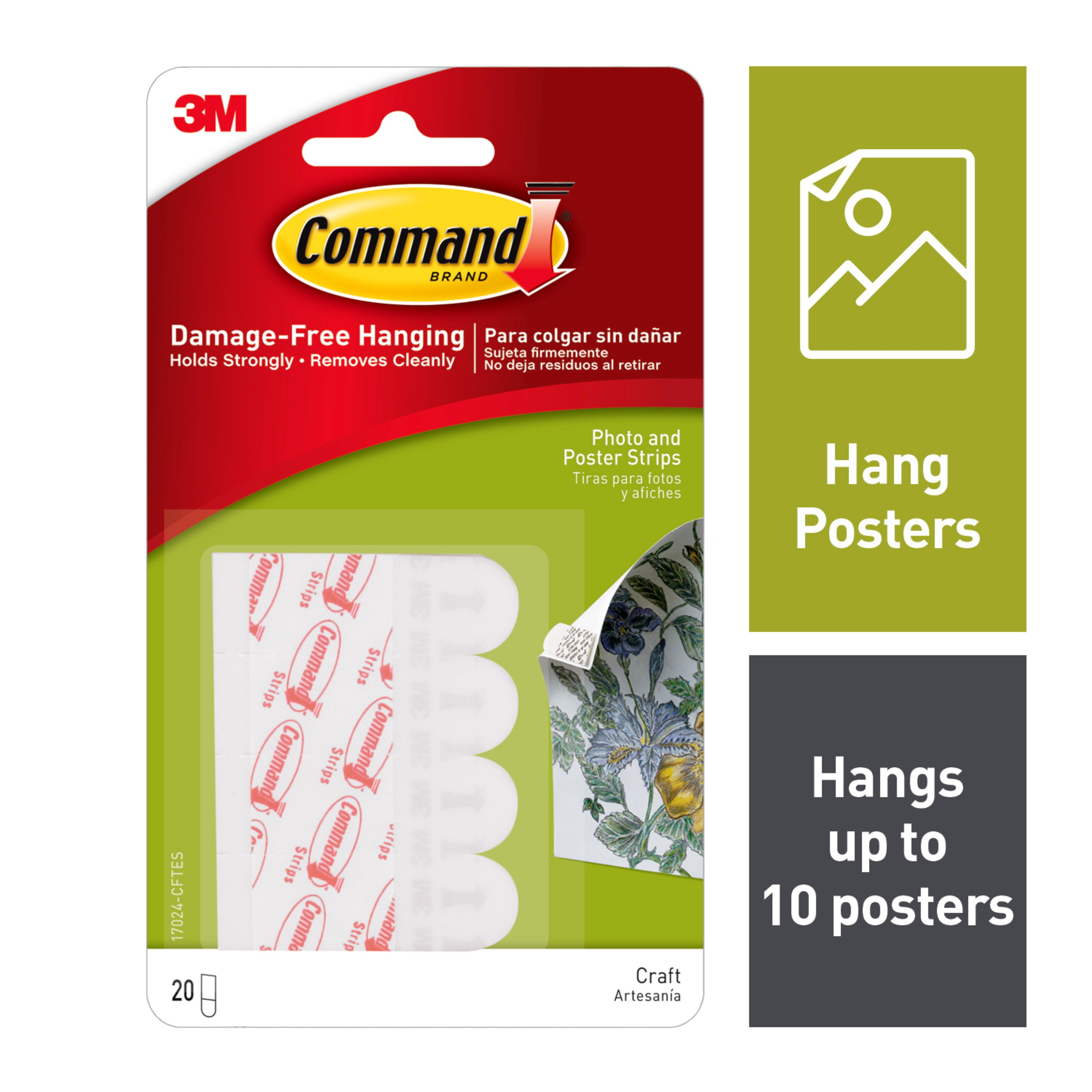 Command Poster Strips, White, Small, 20 Strips/Pack - Walmart.com Command Poster Strips, White, Small, 20 Strips/Pack - Walmart.com