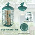 MUMTOP Green Bird Feeder, Squirrel Proof, Weather Resistant, Metal Frame, 2.73 lb Capacity ...