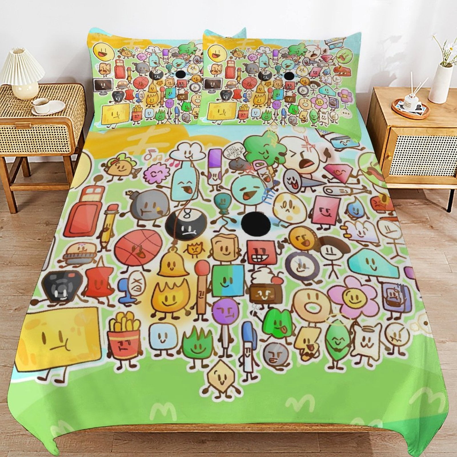 Battle for Dream Island BFDI Bed Duvet Cover Microfiber Bedding Sets 3D ...