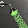 LYTiang LED Shower Head Temperature 3 Color Changing Square ABS Finish ...