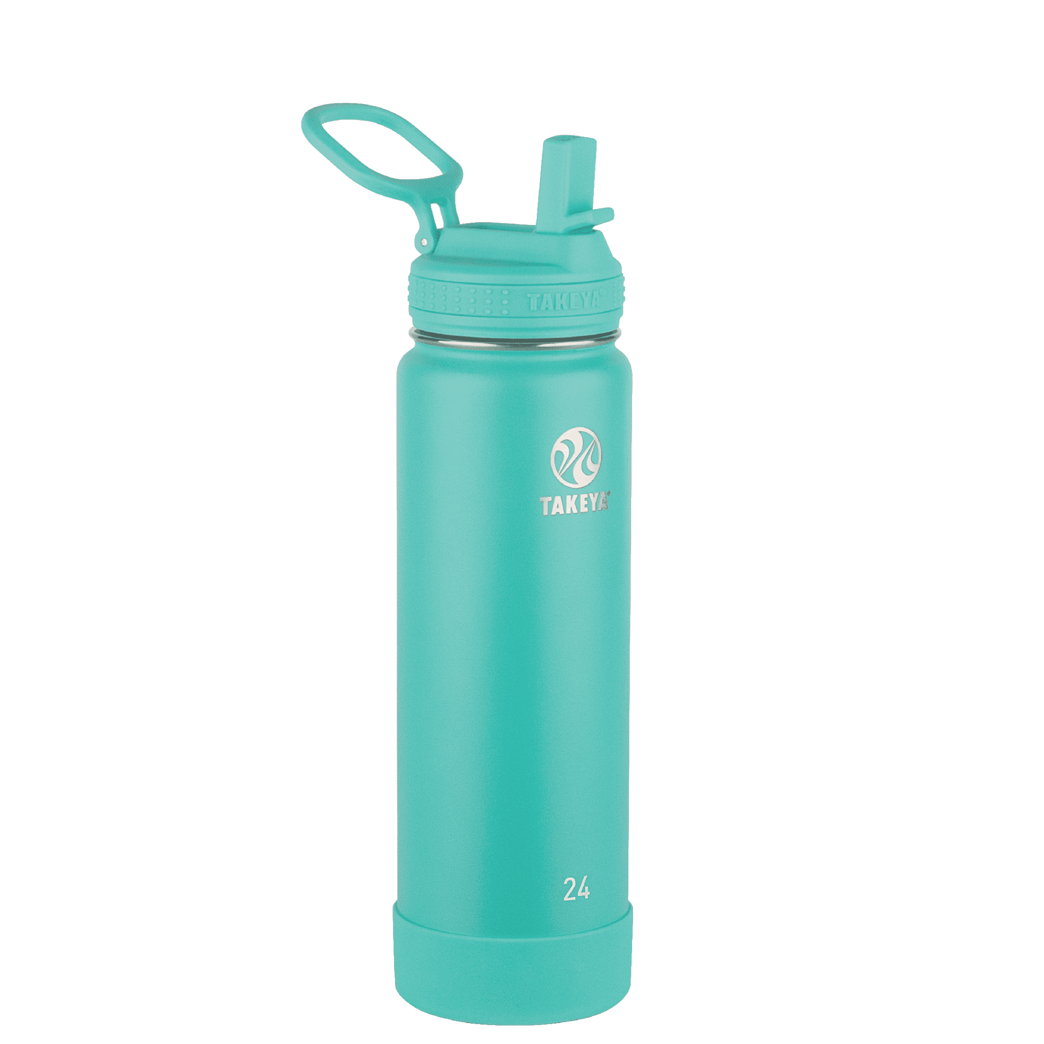 Takeya Actives Stainless Steel Water Bottle w/Straw lid, 24oz Teal ...