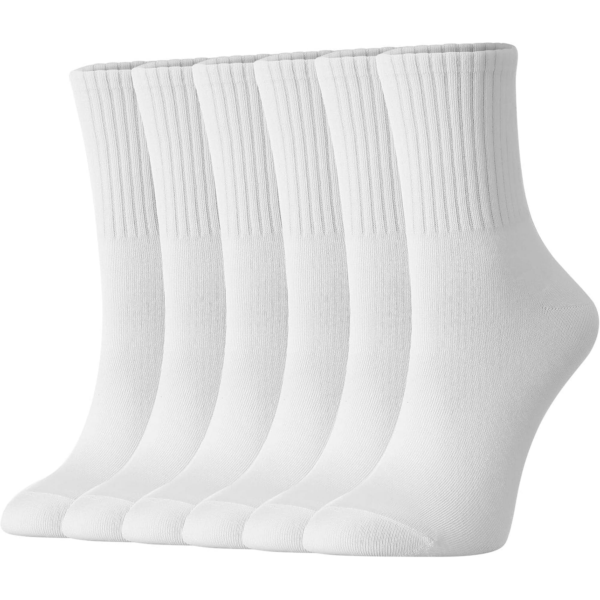 Click here for Salafire 6 Pairs White Crew Socks Women Sports Soc... prices