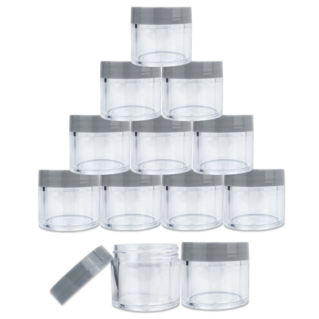 Beauticom 3 Pieces 30G/30ML(1 Oz) Round Clear Plastic Container Jars ...