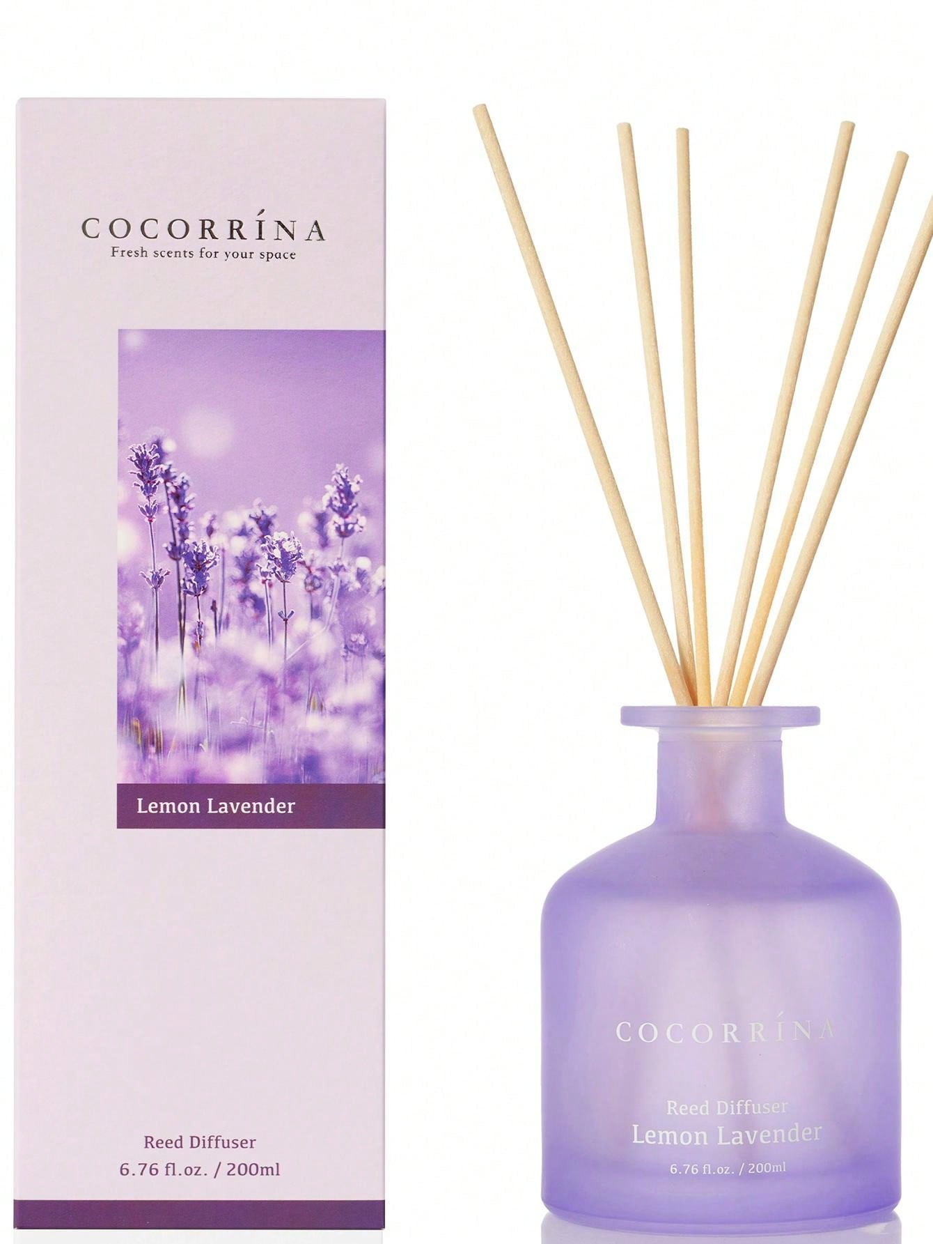 Frosted Glass Reed Diffuser Sets - Rose & Tea Leaves 6.76oz Diffuser ...