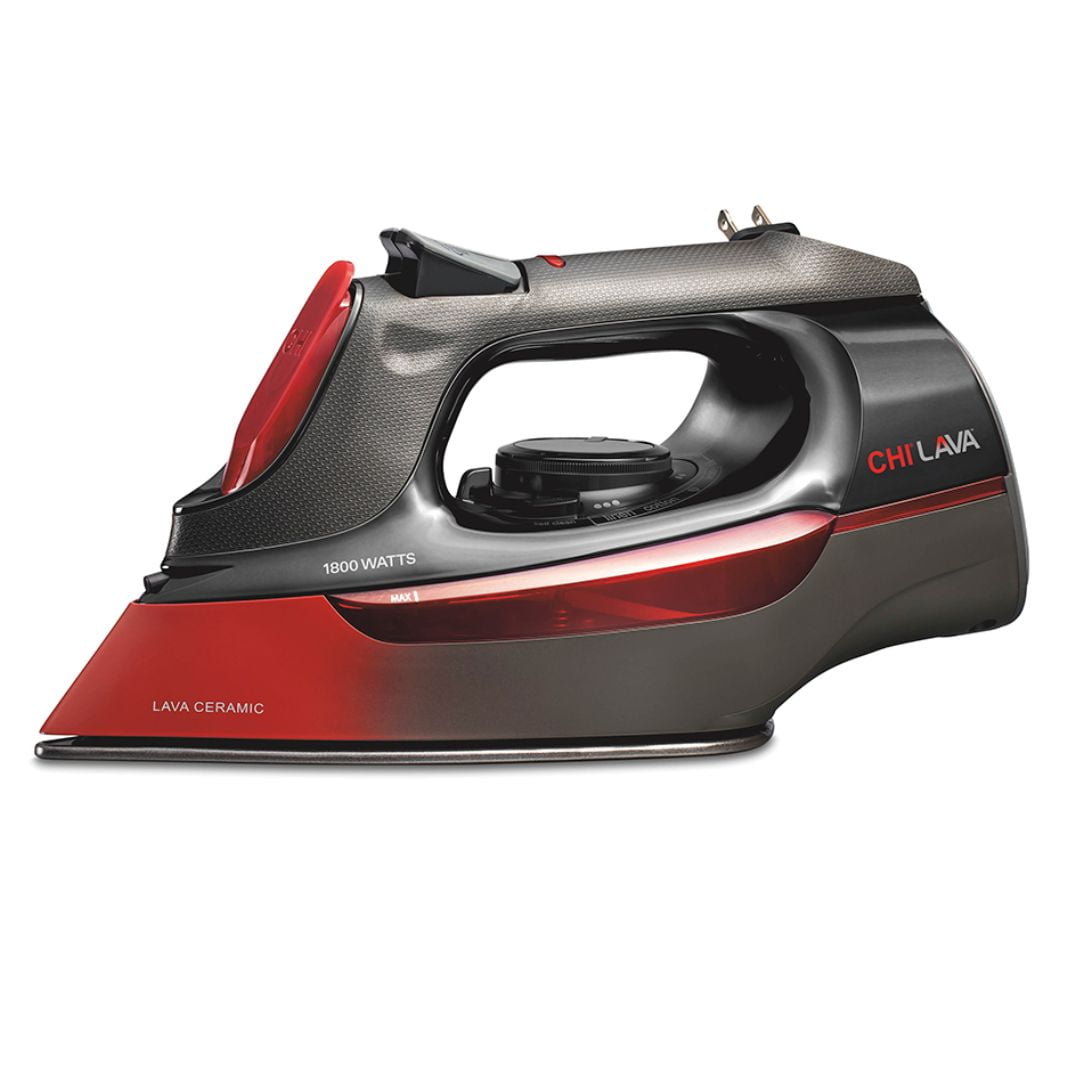 Plancha CHI Lava con Suela de Cerámica Infundida en Lava, 1700W, Cable ...