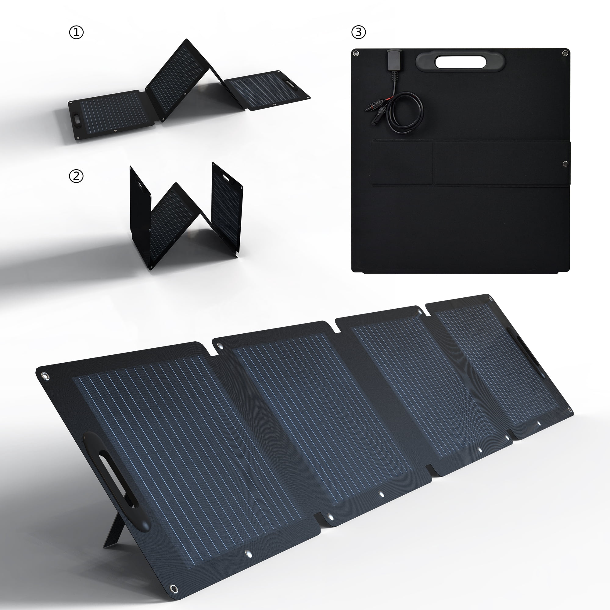 Euroco Portable Solar Panel for Power Station, Monocrystalline Foldable ...
