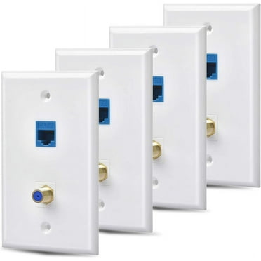 Cable Matters 2-Pack 2-Port Ethernet Wall Plate, Cat6 Wall Plate / Cat5 ...