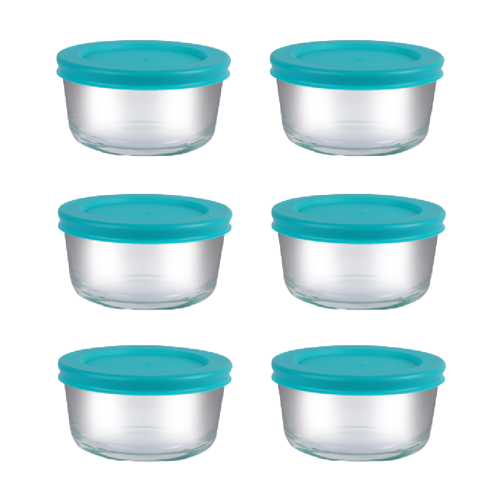 Bovado USA Glass Round Bowl Dish Food Storage Container 1 Cup Clear ...