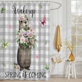 Farm Groundhog Butterfly Shower Curtain Set, Waterproof Shower Curtains ...