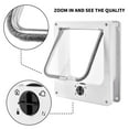 Easy Joy 4-Way Locking Cat Flap Doors Medium White Magnetic Pet Door ...