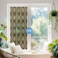 Brown Southwestern Window Privacy Film, Aztec Diamond Motif Tribal ...