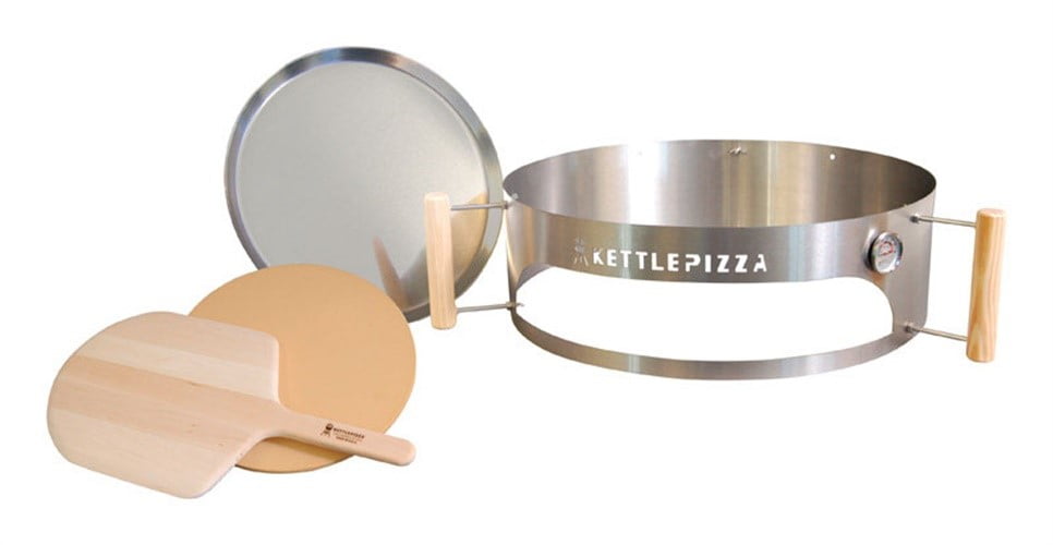 KettlePizza Deluxe Stainless Steel Pizza Oven Kit for Charcoal Grills ...