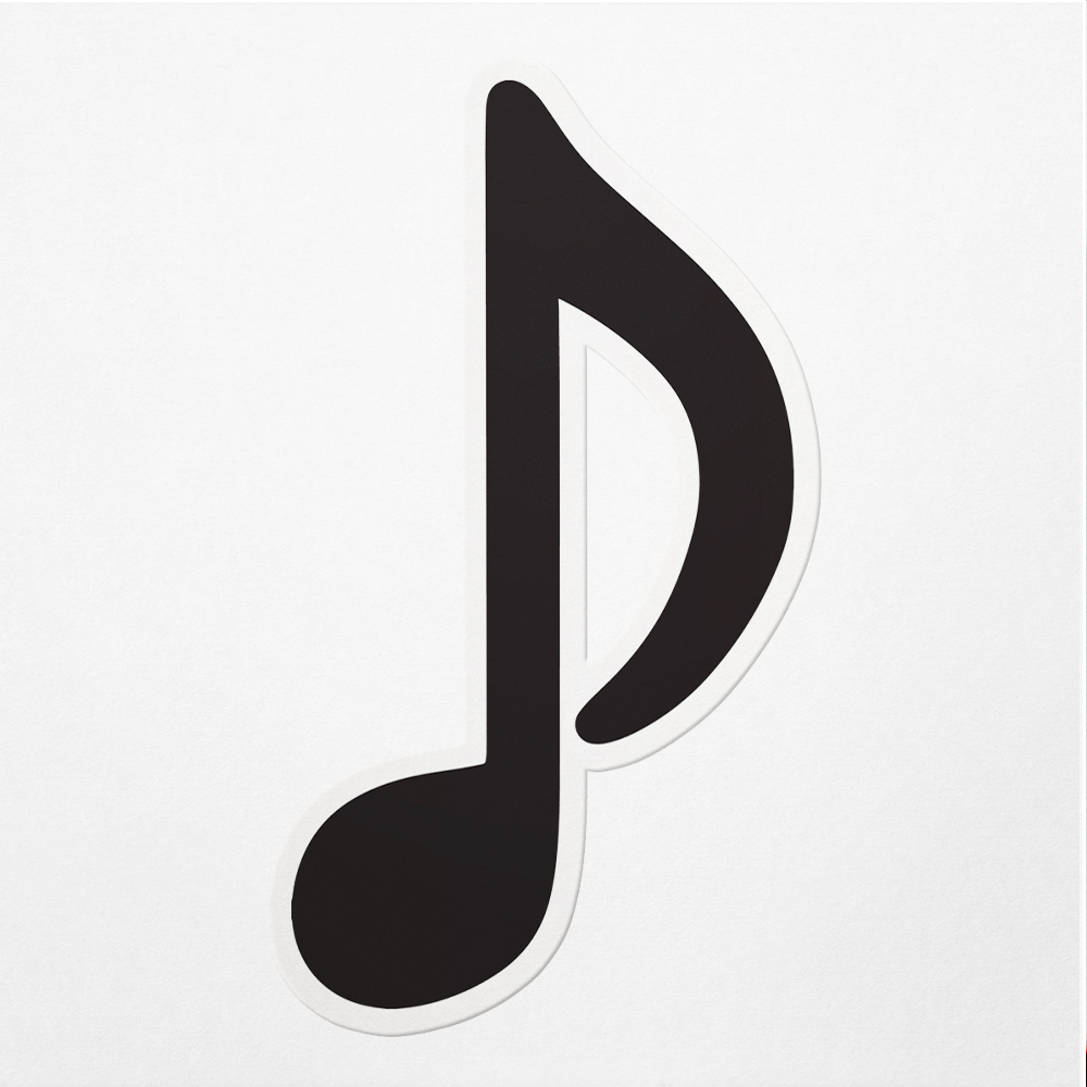 Vinyl Stickers Decals Of Musical Note Silhouette - Waterproof - Apply ...