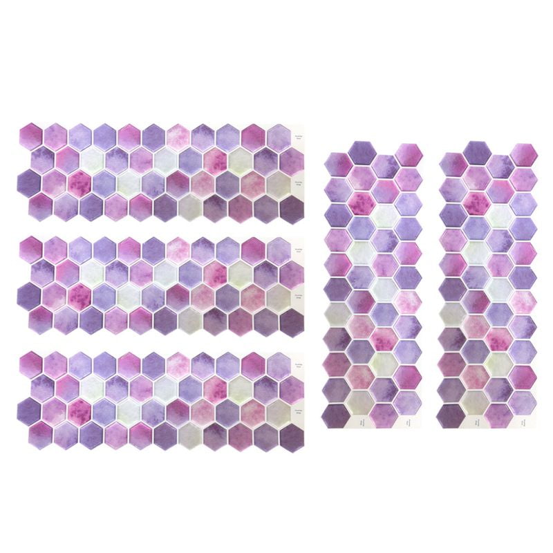 5 Pack 3D Mosaic Sticker Peel and Stick Tile Backsplash Wall Paper for ...