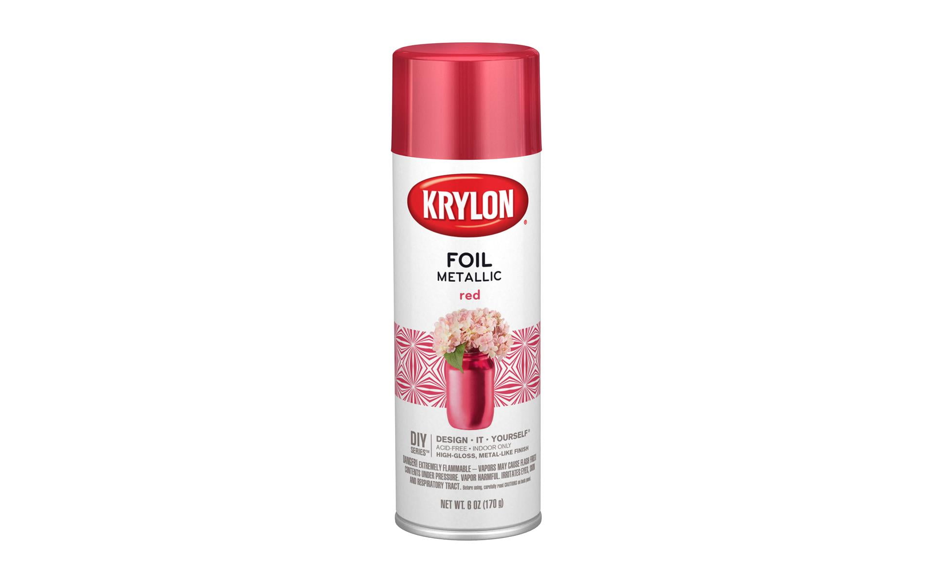 Krylon(R) Premium Metallic Foil Spray Paint 6oz-Red - Walmart.com