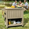 Keter Unity 40 Gallon and Unity XL Outdoor Patio Grill Serving Table ...
