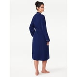 Joyspun women's Cotton Blend Long Sleeve Wrap Robe - Walmart.com