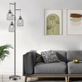 Dimmable Floor Lamp, 3 x 800LM Edison Bulbs Included, Industrial Floor ...