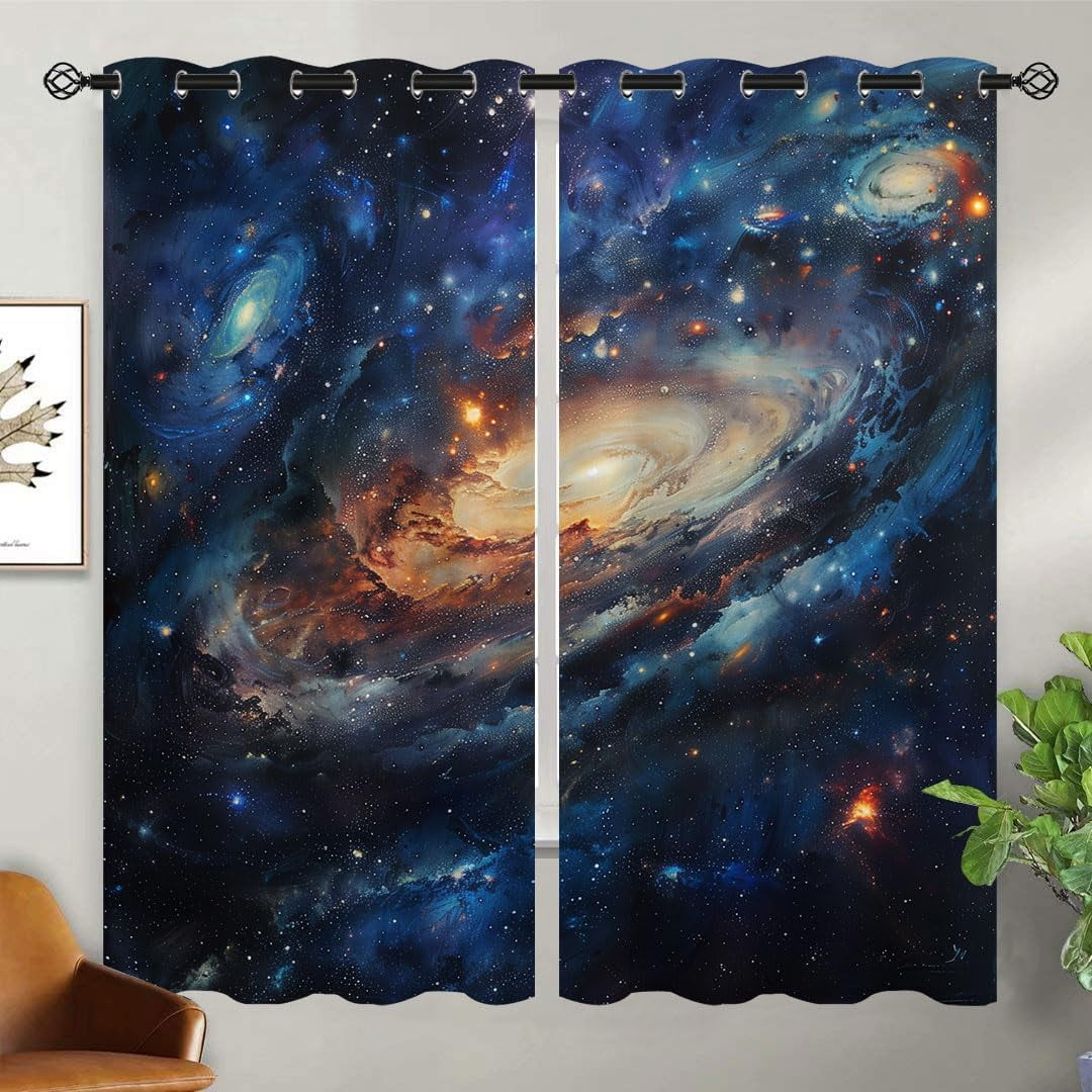 Click here for Gspwem Galaxy Blackout Curtains Outer Space Ocean... prices