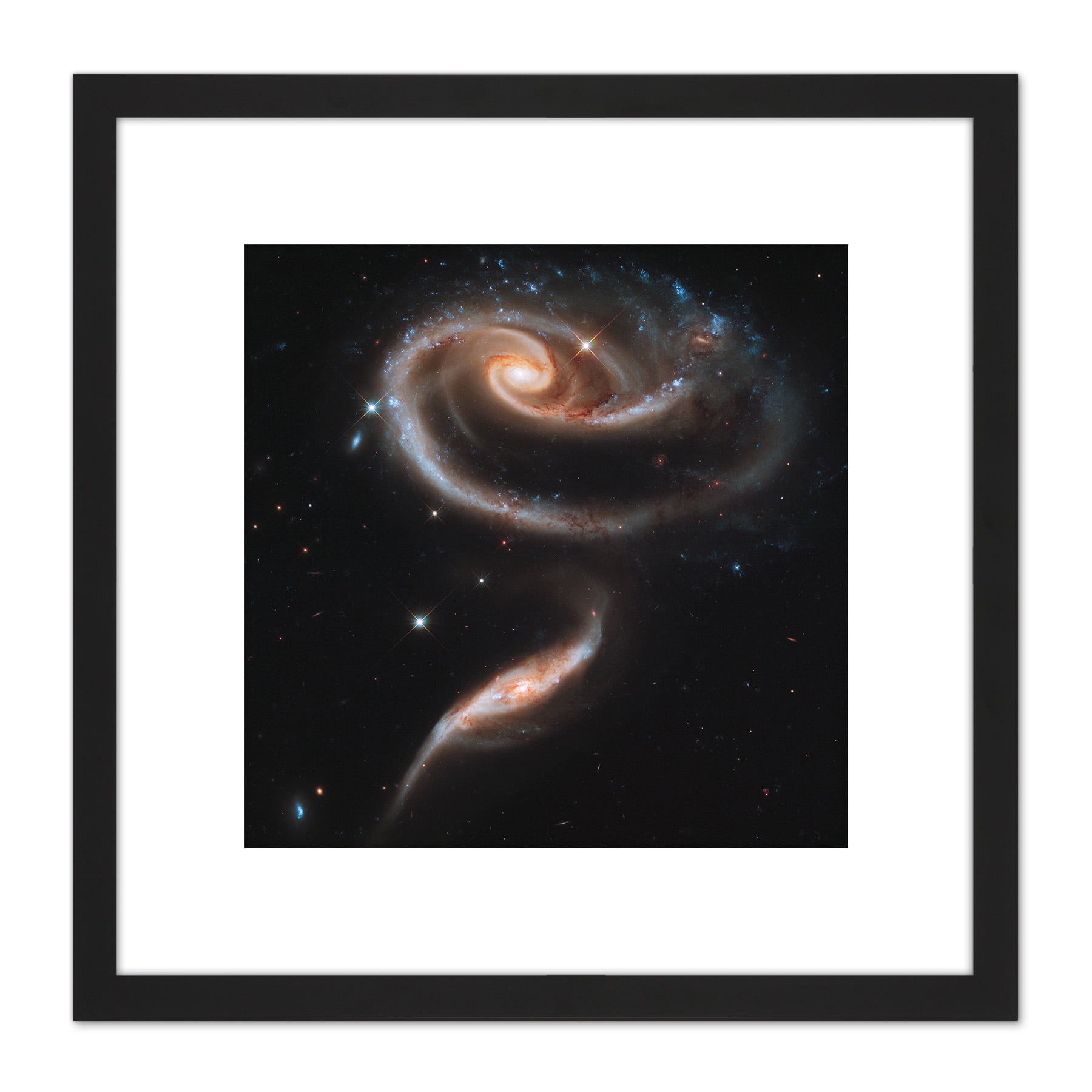 Space Galaxies Hubble Space Picture Picture 8X8 Inch Square Wooden ...