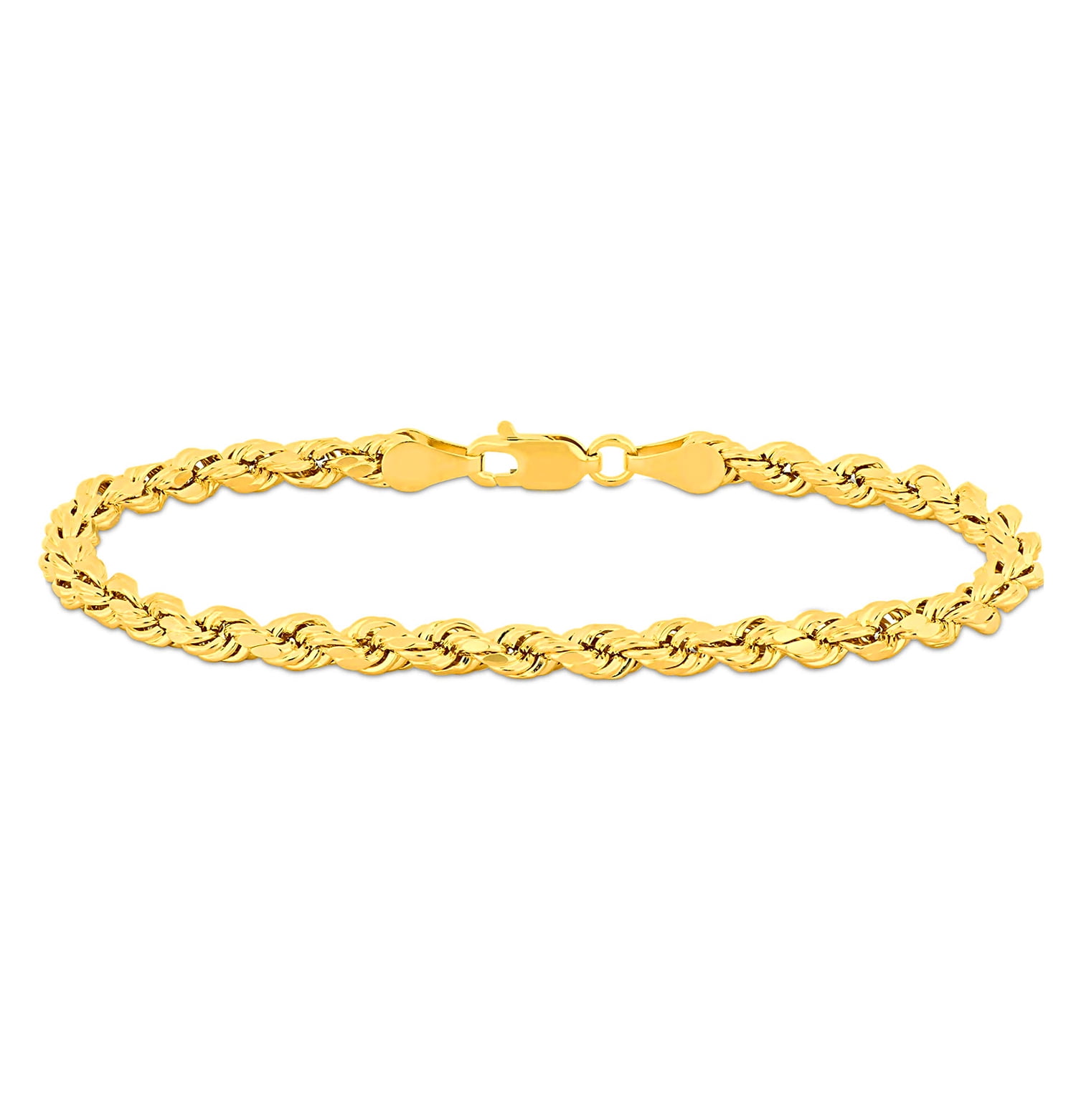 ORENTINI 18K Gold Plated 4MM Rope Style Bracelet with Gift Box for Men ...