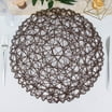 Efavormart 6 Pack 15" Natural Metallic Woven String Round Placemats For ...