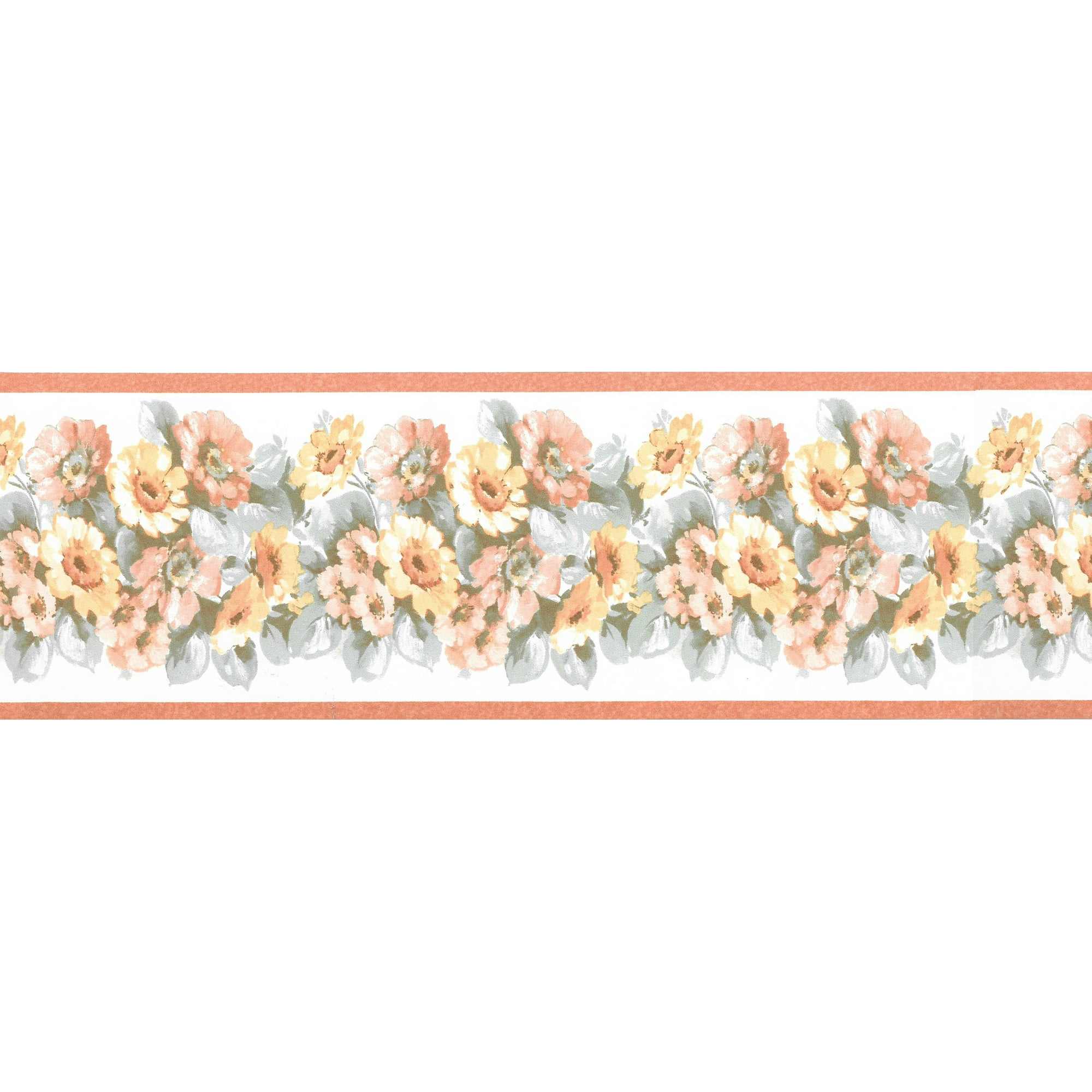 Click here for Dundee Deco Prepasted Wallpaper Border - Floral Fi... prices