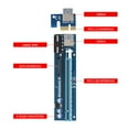 PCI-E Express 1x to 16x 4PIN Mining Extender Riser Card Adapter with ...