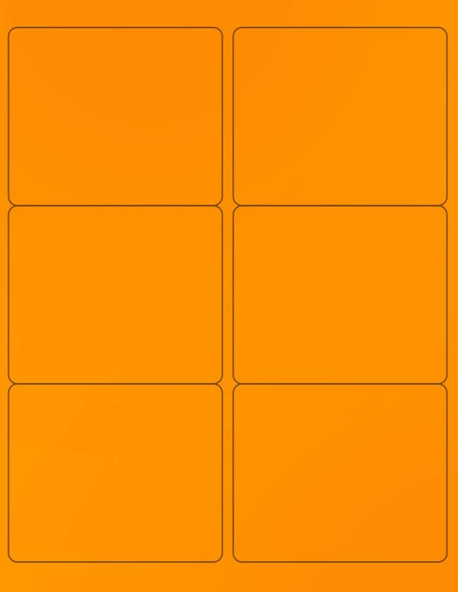 8-1/2 x 11" Neon Color High Light Fluorescent Labels for Laser & Inkjet ...