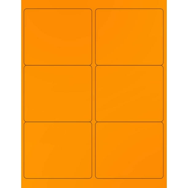 8-1/2 x 11" Neon Color High Light Fluorescent Labels for Laser & Inkjet ...
