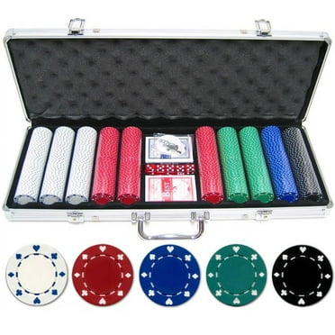 Crown Casino 500 Piece 13.5g Clay Poker Chips Set with Colored Chips ...