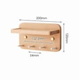 ANXPTIME Traditional Key Storage With 4 Metal Holders And Wooden Wall ...