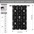 Cat and Skull Gothic Pattern Blackout Curtains,Triple Weaved Fabric ...