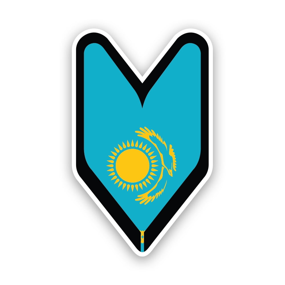 Kazakh Driver Badge Sticker Decal - Self Adhesive Vinyl - Weatherproof ...