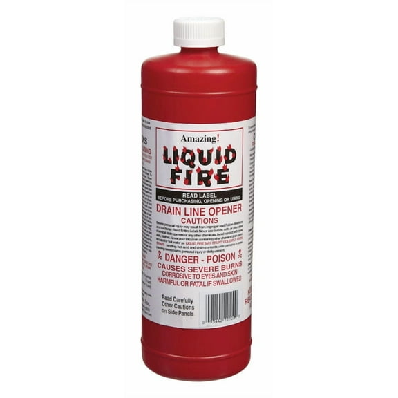 Peaceful Retreat Goods Liquid Fire Drain Opener, 32 Oz, Industrial ...